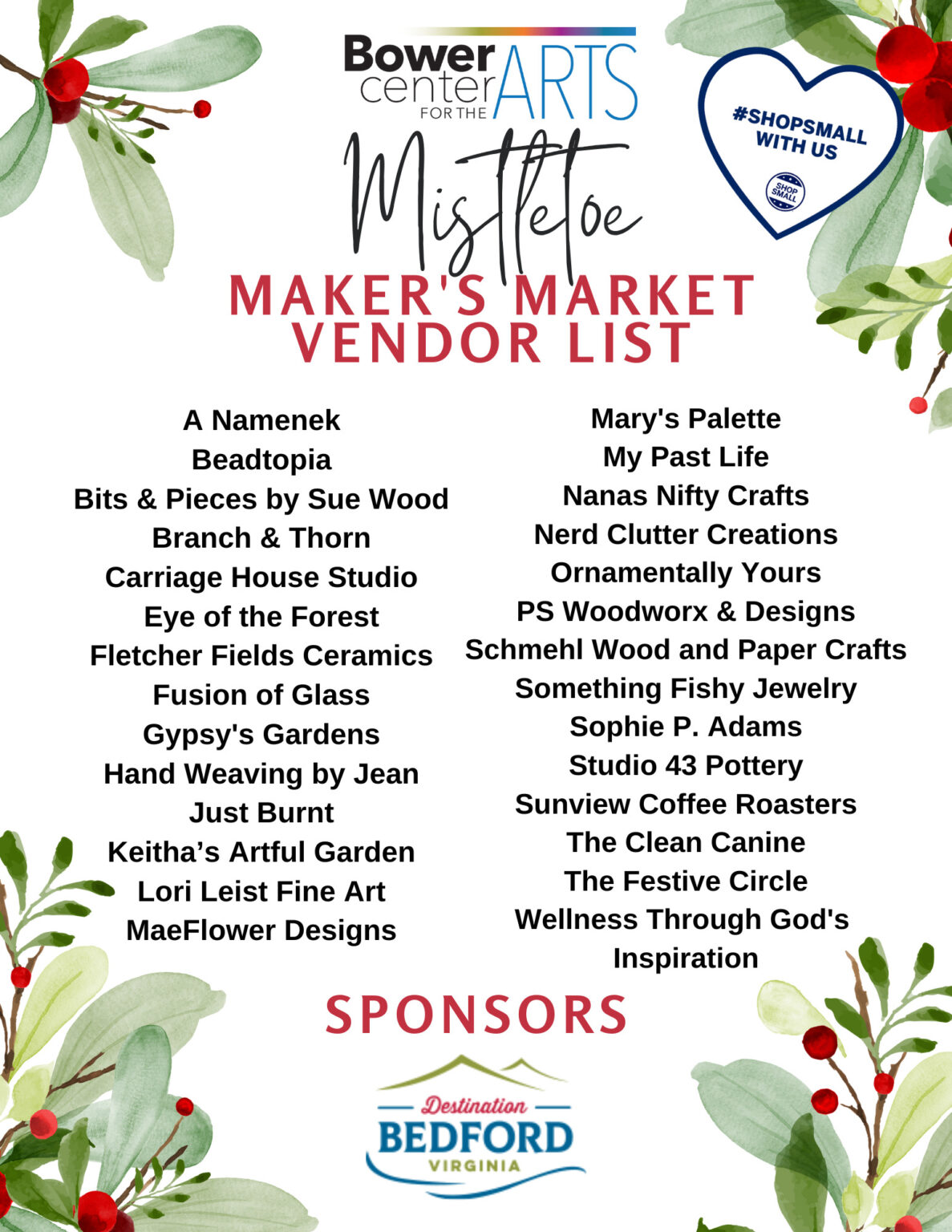 Mistletoe Maker’s Market: Meet Our Amazing Artisans! - Bower Center for the Arts